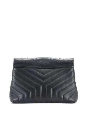 Saint Laurent Loulou Matelasse Chevron Leather Medium Shoulder Bag - Grey