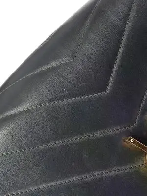 Saint Laurent Loulou Matelasse Chevron Leather Medium Shoulder Bag - Grey