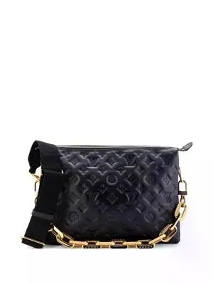 LOUIS VUITTON Coussin Mm Crossbody Bag Monogram Embossed Lambskin - Black