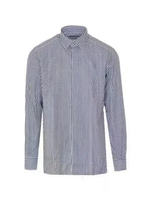 TOM FORD Striped Button Shirt - Blue