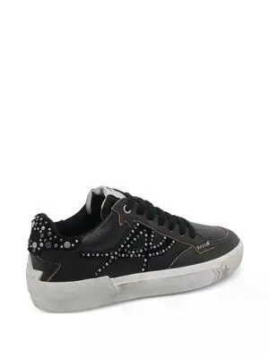 Ash Moonlight Studded Leather Sneakers - Black