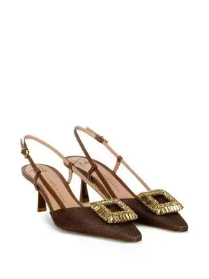 Roberto Festa Embellished Heeled Slingbacks