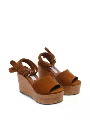 JIMMY CHOO Jori 100 Braided Sandals - Brown