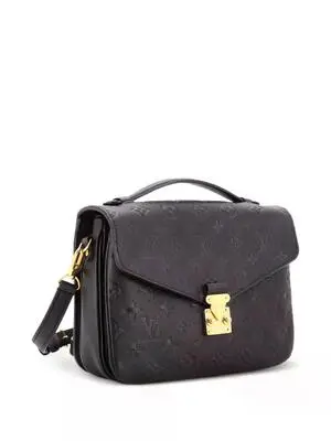 LOUIS VUITTON Pochette Metis Monogram Empreinte Leather - Black