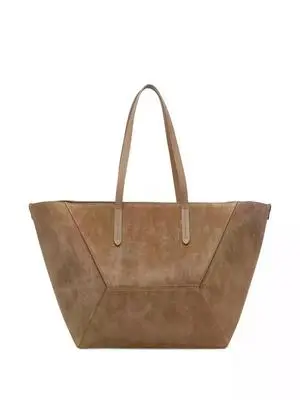 Brunello Cucinelli Tote Bag With Removable Pouch - Neutrals