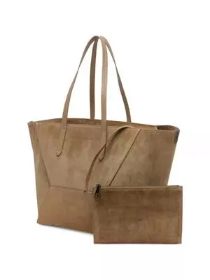 Brunello Cucinelli Tote Bag With Removable Pouch - Neutrals