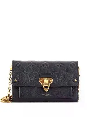 LOUIS VUITTON Vavin Chain Wallet Monogram Empreinte Leather - Black