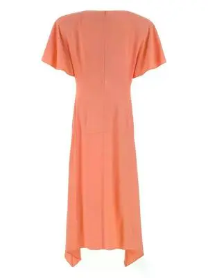 Stella McCartney V-neck Midi Dress - Orange