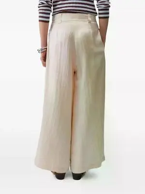 Liu Jo Slits Creased Palazzo Pants - Neutrals