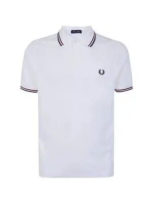 Fred Perry Logo-embroidered Polo Shirt - White