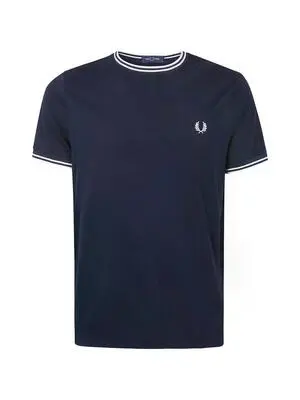 Fred Perry Logo-embroidered T-shirt - Blue