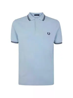 Fred Perry Logo-embroidered Polo Shirt - Blue