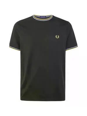 Fred Perry Logo-embroidered T-shirt - Black