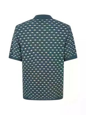 LES DEUX Esmay Shell Knitted Polo Shirt - Blue