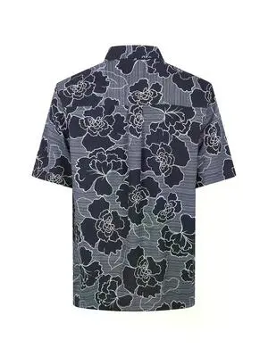 LES DEUX Charlie Poppy Floral Shirt - Blue