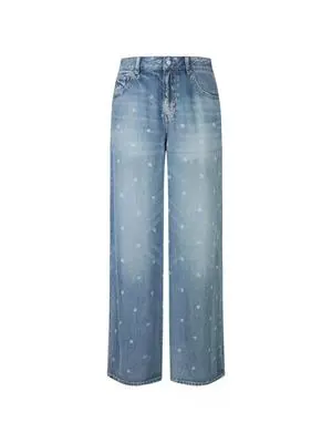 JNBY Polka Dot Flared Jeans - Blue