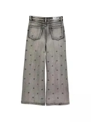 JNBY Polka-dot Wide-leg Jeans