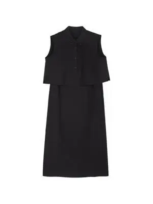 LESS Layered Shirt Dress - Black