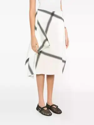 LESS Striped Asymmetric Skirt
