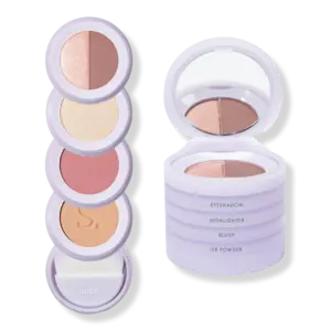 SUBTL. BEAUTY 4-in-1 Stack With Powder Foundation, Eyeshadow, Blush, And Highlighter - Light 1c