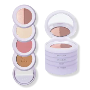 SUBTL. BEAUTY 4-in-1 Stack With Powder Foundation, Eyeshadow, Blush, And Highlighter - Medium 2n