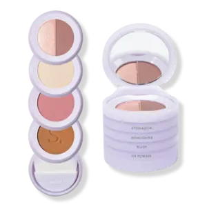 SUBTL. BEAUTY 4-in-1 Stack With Powder Foundation, Eyeshadow, Blush, And Highlighter - Medium 4w