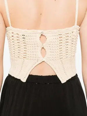 FORTE_FORTE Knitted Bralette Top - White