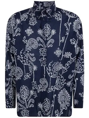 Giorgio Armani Printed Shirt Jacket - Gray