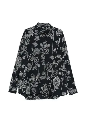 Giorgio Armani Printed Shirt Jacket - Gray