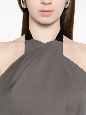 Max Mara Wool Halterneck Top - Grey