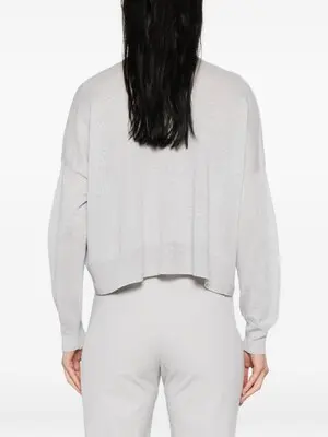 BASE Linen And Cotton Blend Cardigan - Grey