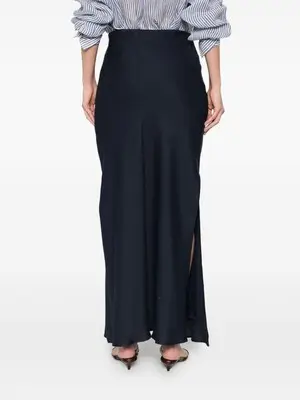 Brunello Cucinelli Line Blend Long Skirt - Blue