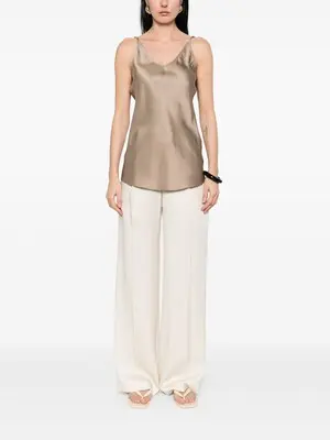 Brunello Cucinelli Silk Top - Brown