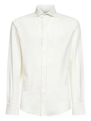 Brunello Cucinelli Linen And Cotton Blend Shirt - White