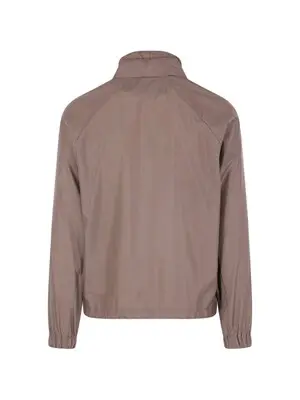 Brunello Cucinelli Silk Blouson Jacket - Brown