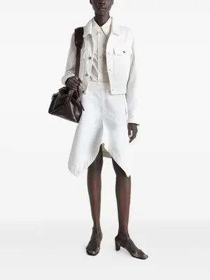 LEMAIRE Cotton Cropped Denim Jacket - White