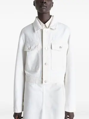 LEMAIRE Cotton Cropped Denim Jacket - White