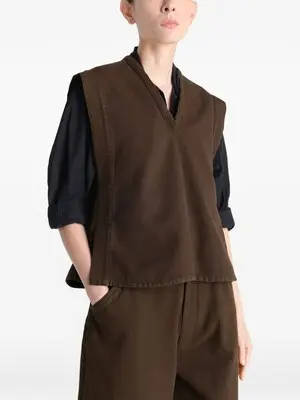 LEMAIRE Cotton Tank Top - Brown