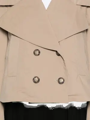 Emporio Armani Cotton Double-breasted Jacket - Beige