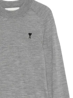 Ami De Coeur Wool Sweater - Grey