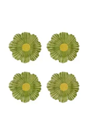 BORDALLO PINHEIRO Maria Flor Dessert Plates - Green