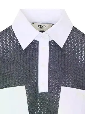 Fendi Open-knit Polo Top
