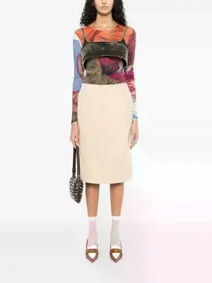 LESS Sequin-embellished A-line Skirt
