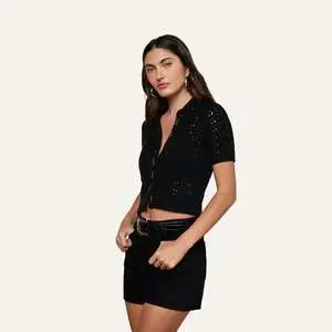 L'AGENCE Ninette Knit Top - Black