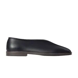 LEMAIRE Flat Piped Slipper - Black