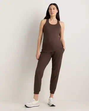 Quince Maternity Tank Top - Heather Espresso