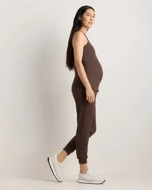 Quince Maternity Tank Top - Heather Espresso