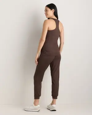 Quince Maternity Tank Top - Heather Espresso