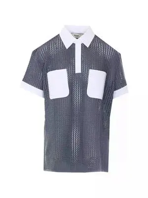 Fendi Open-knit Polo Top