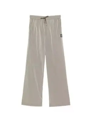 AGNES B. Crinkle Wide-leg Trousers - Brown